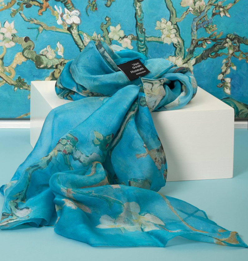 Van Gogh Museum | Silk Chiffon Scarf Almond Blossom (Amsterdam ...